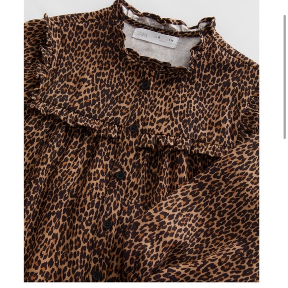 Zara | Dresses | Zara Leopard Print Button Down Dress | Poshmark